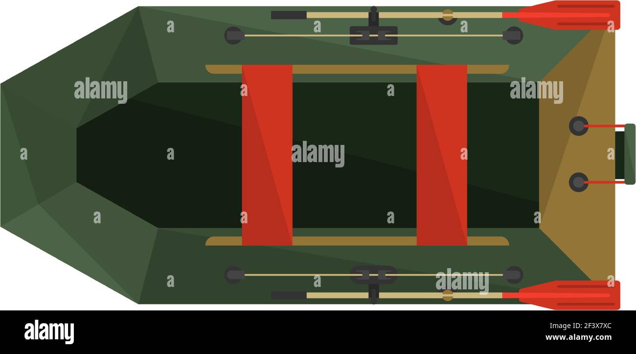 Inflatable rubber boat vector, dinghy icon on white Stock Vector Image ...