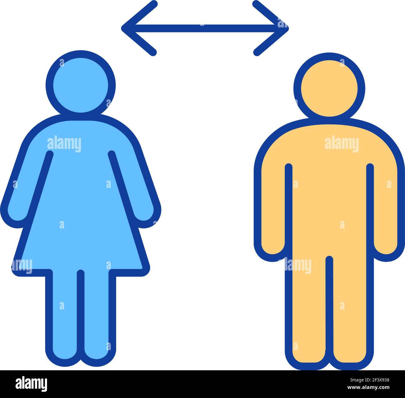 Physical distance RGB color icon Stock Vector Image & Art - Alamy