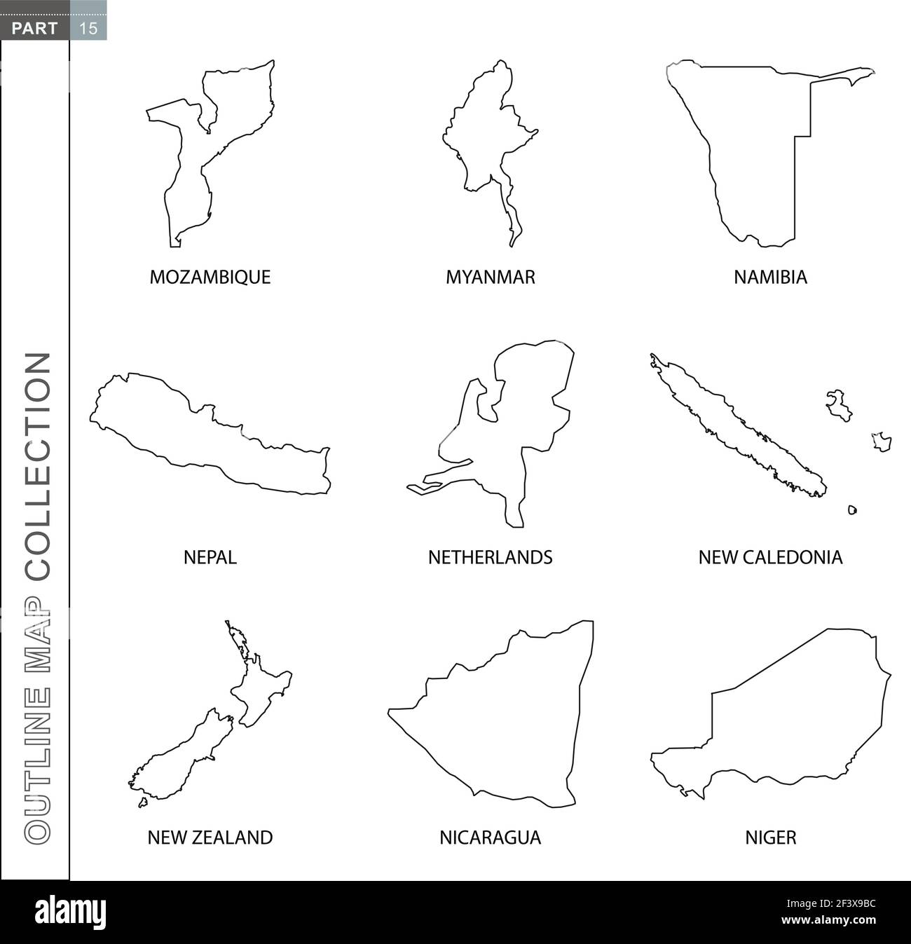 Nepal map black hi-res stock photography and images - Alamy