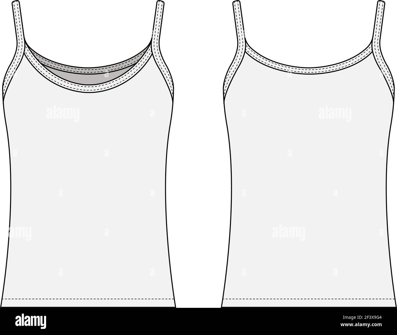 Woman camisole dress template vector illustration Stock Vector Image ...