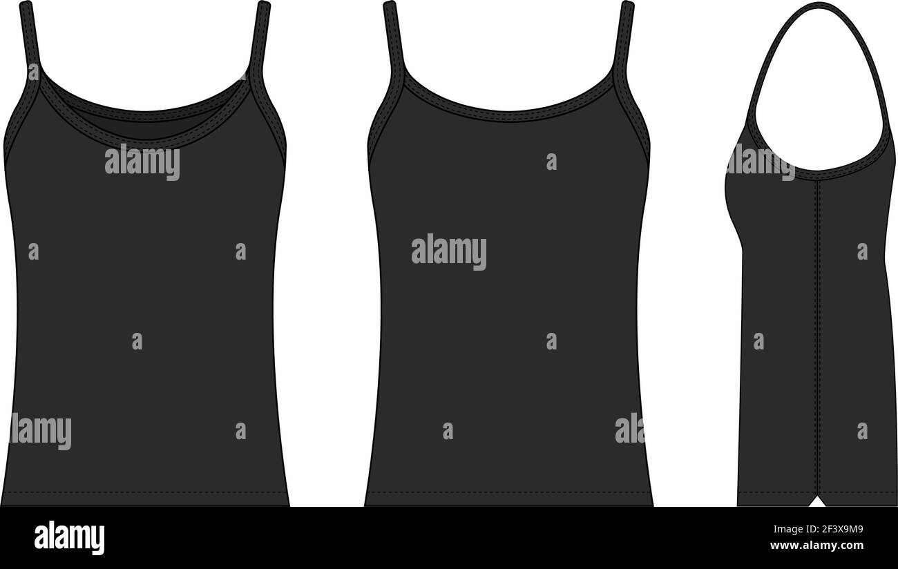 Woman camisole dress template vector illustration Stock Vector Image ...