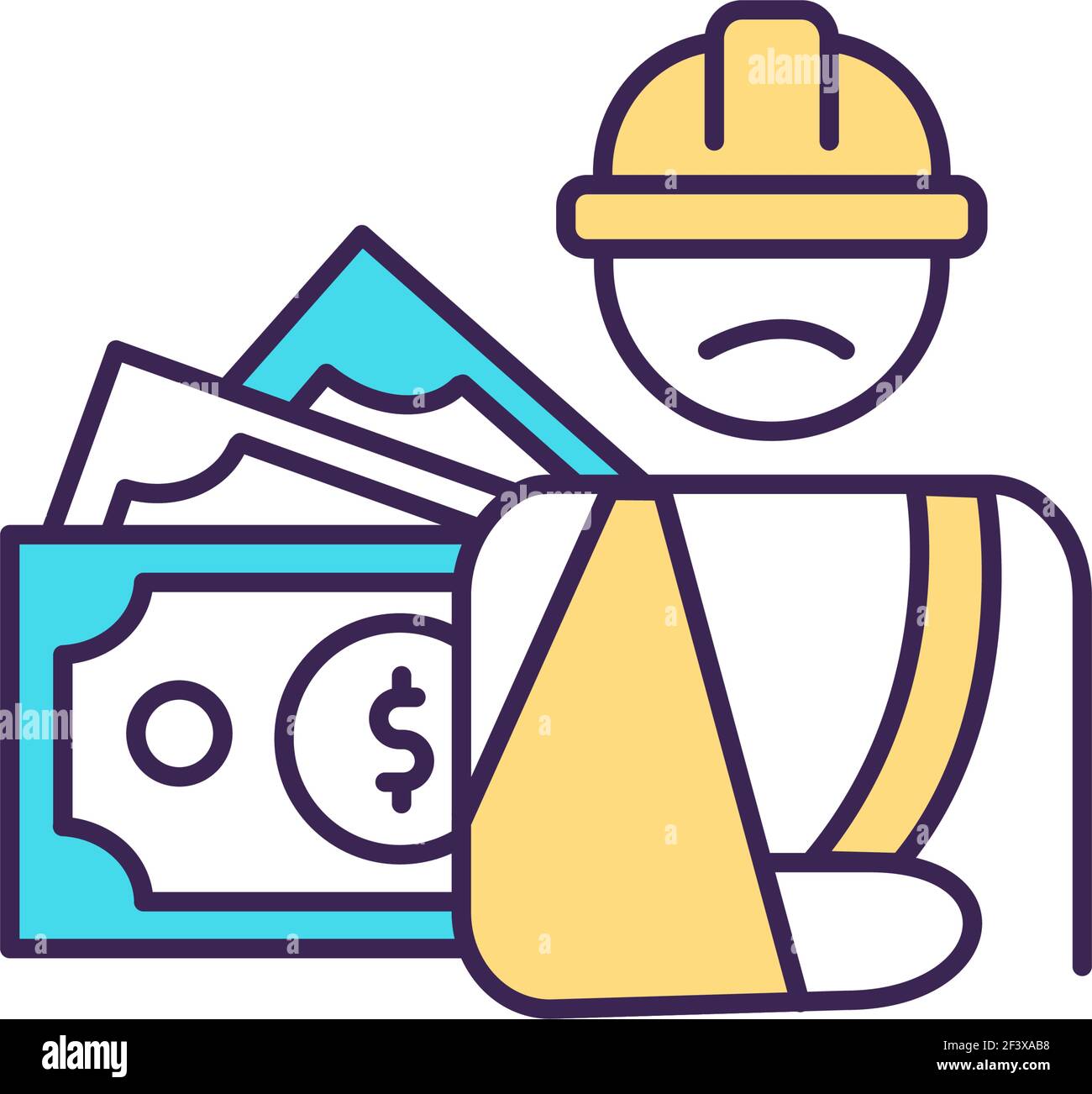 Injured worker claim Stock Vector Images - Alamy
