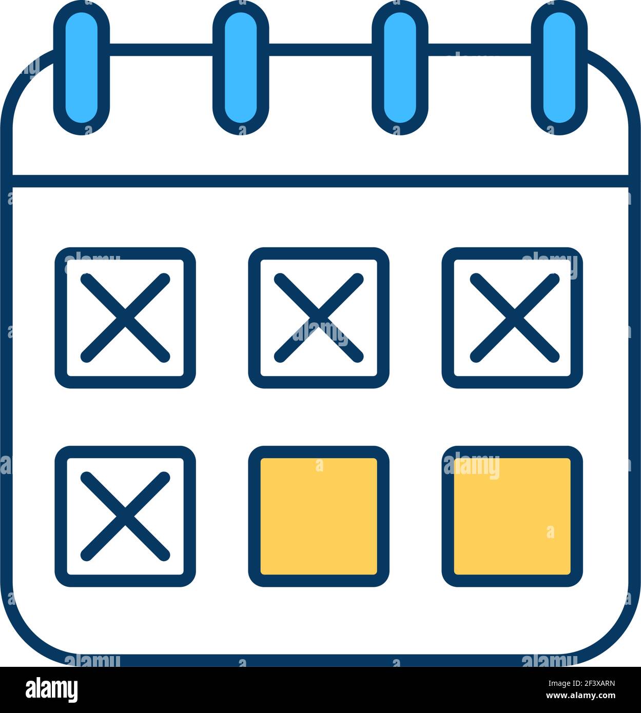 Schedule creation for tasks RGB color icon Stock Vector Image & Art - Alamy