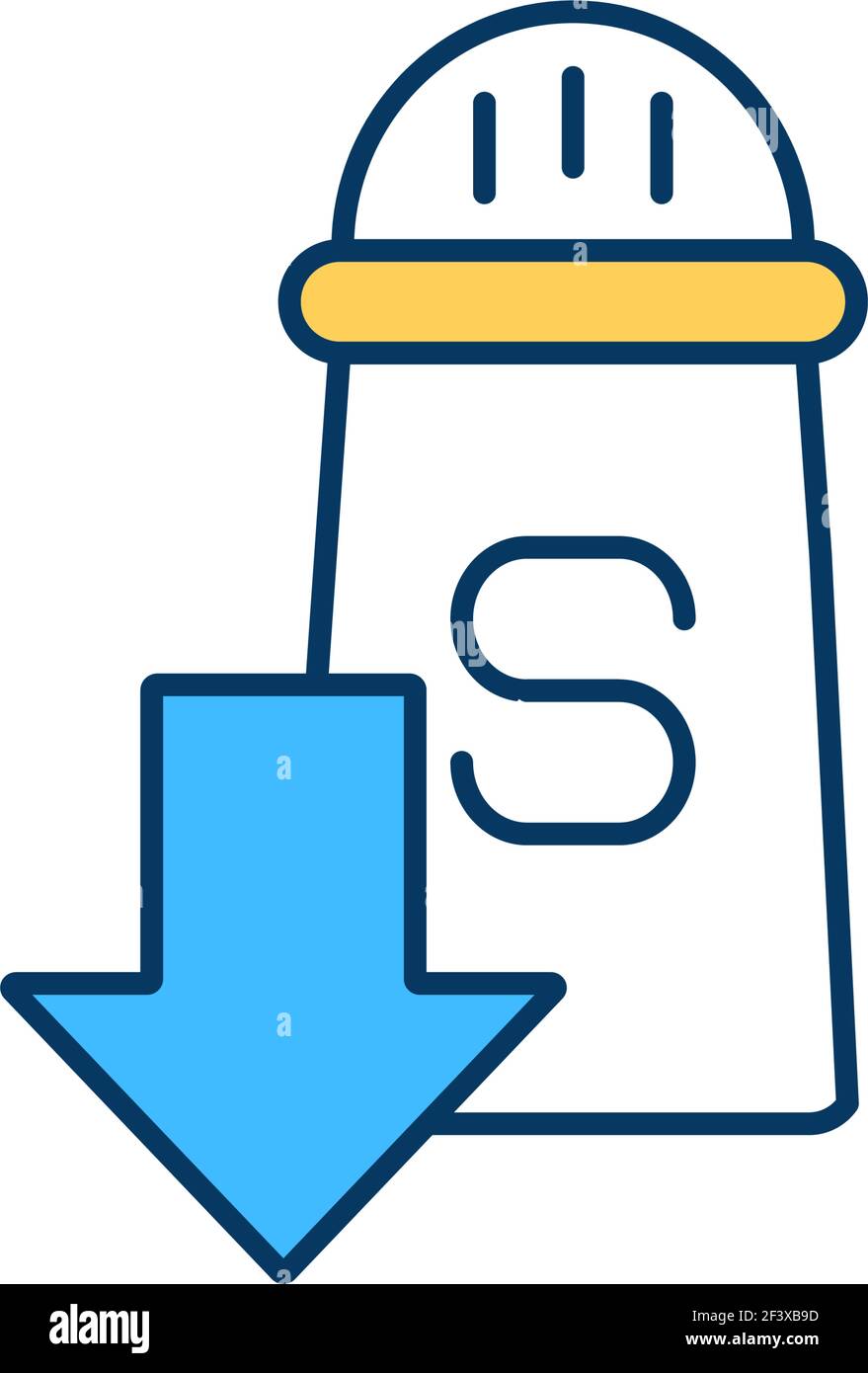 Low-sodium diet RGB color icon Stock Vector Image & Art - Alamy