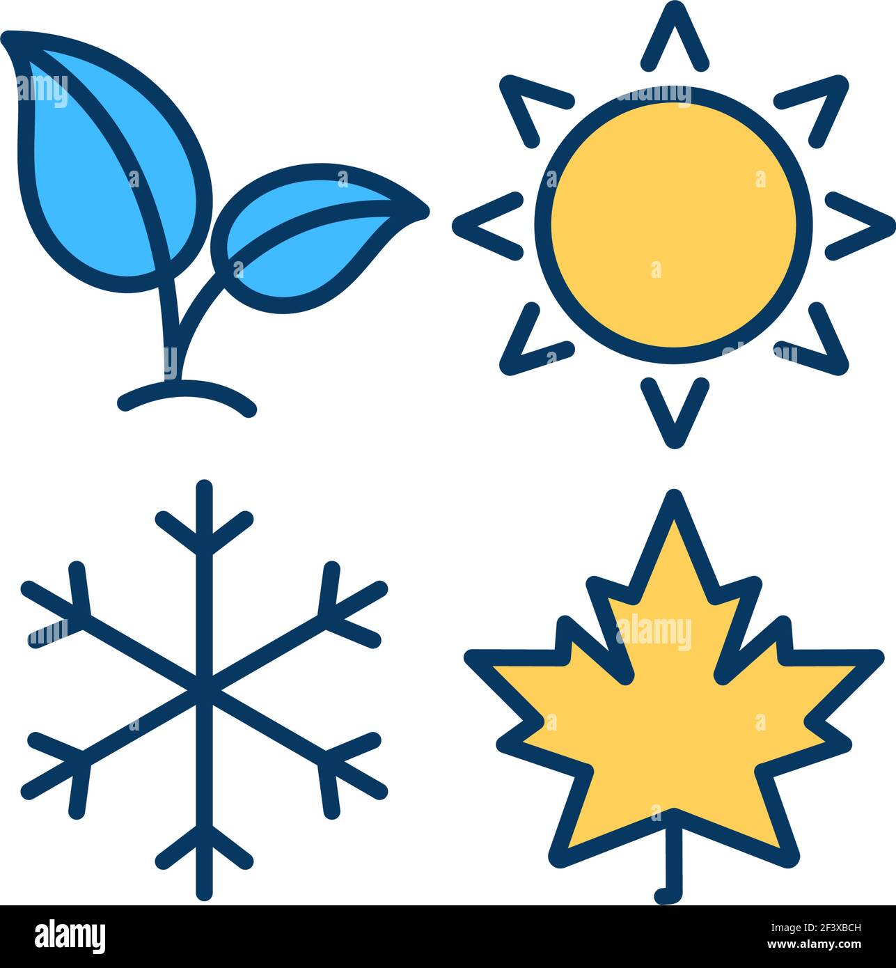 Winter summer color icon Stock Vector Images - Alamy