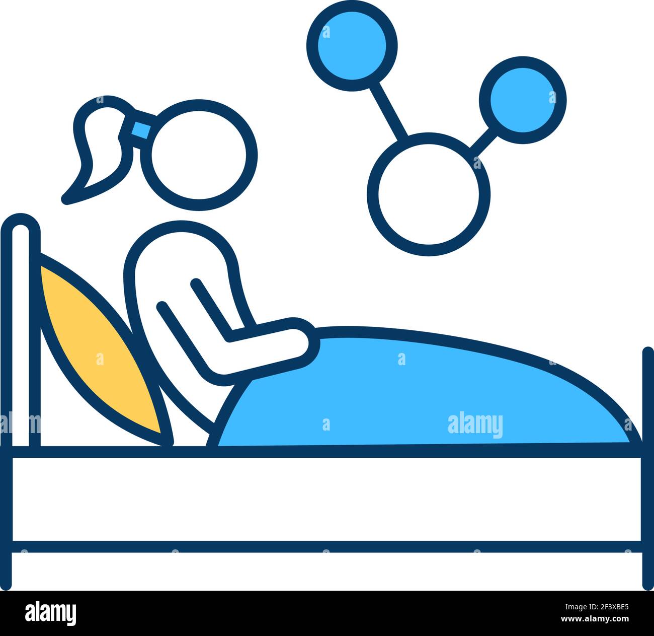Sleep problems and bed Stock Vector Images - Alamy