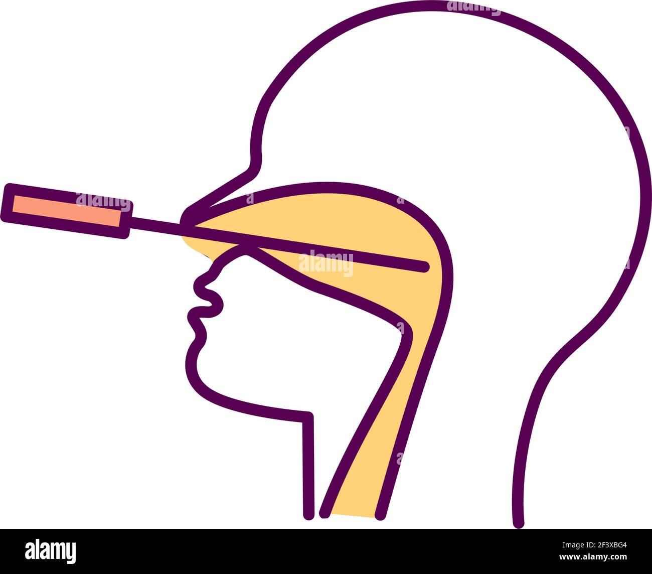 Nasal swab test RGB color icon Stock Vector Image & Art - Alamy
