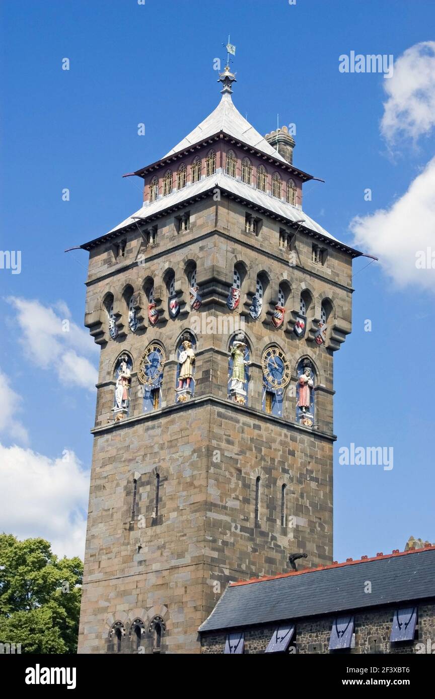 Clock Tower In Cardiff Castle High Resolution Stock Photography and ...