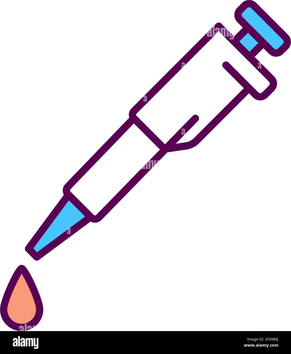 Pipette for laboratory RGB color icon Stock Vector Image & Art - Alamy