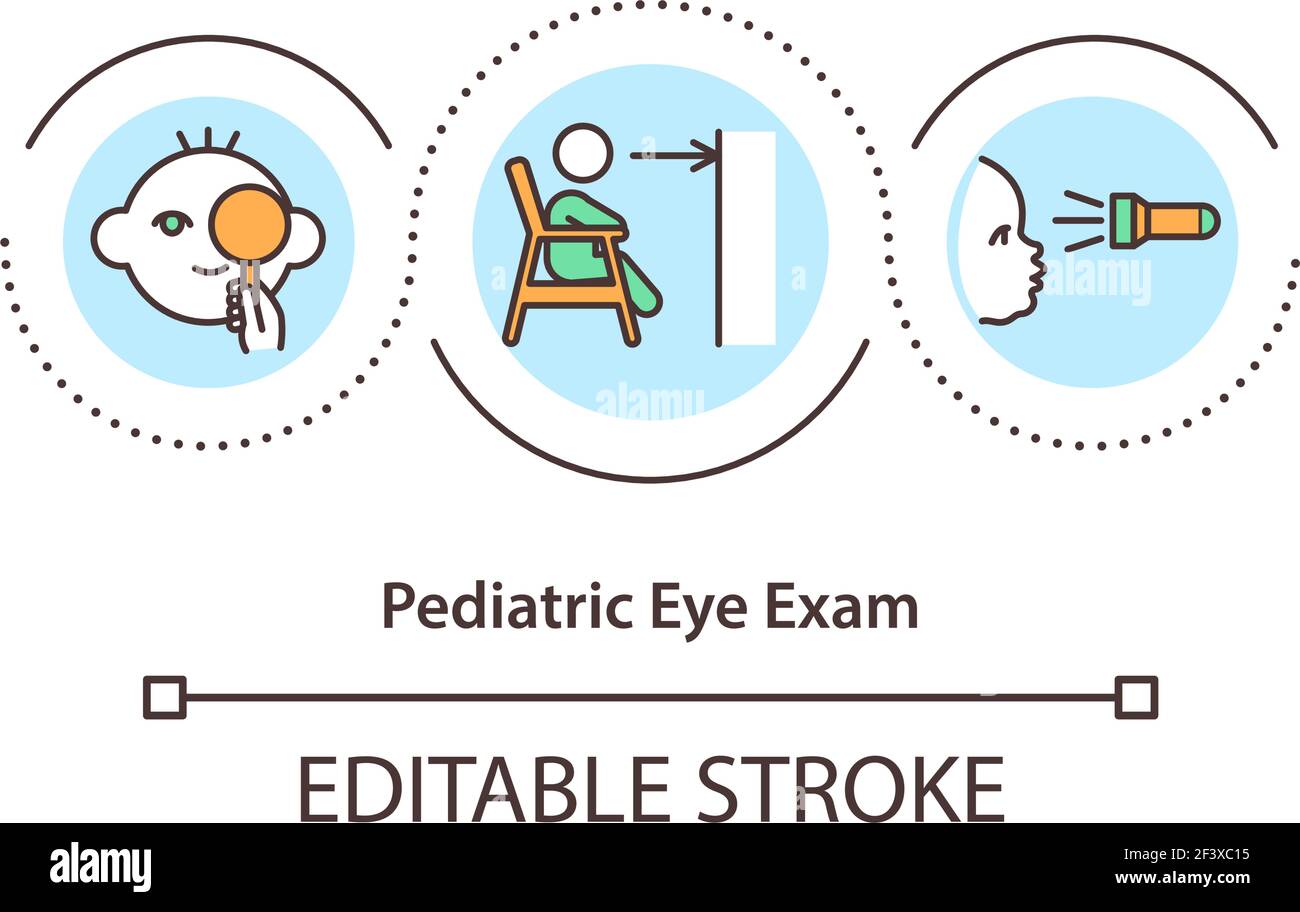 Pediatric eye exam concept icon Stock Vector Image & Art - Alamy