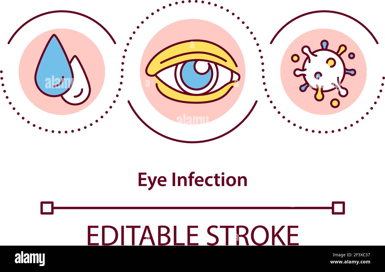 Eye infection concept icon Stock Vector Image & Art - Alamy