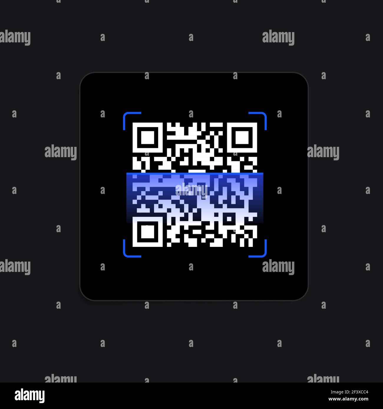 QR Code Scanner Digital Widget. Vector illustration Stock Vector Image ...