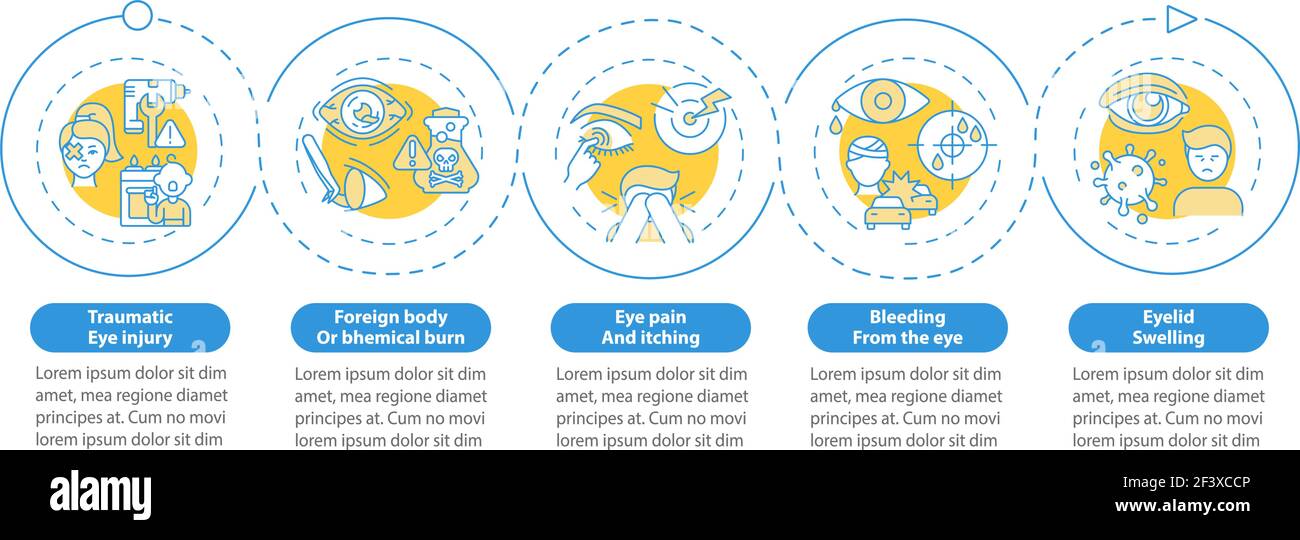 Emergency eye exam reasons vector infographic template Stock Vector ...