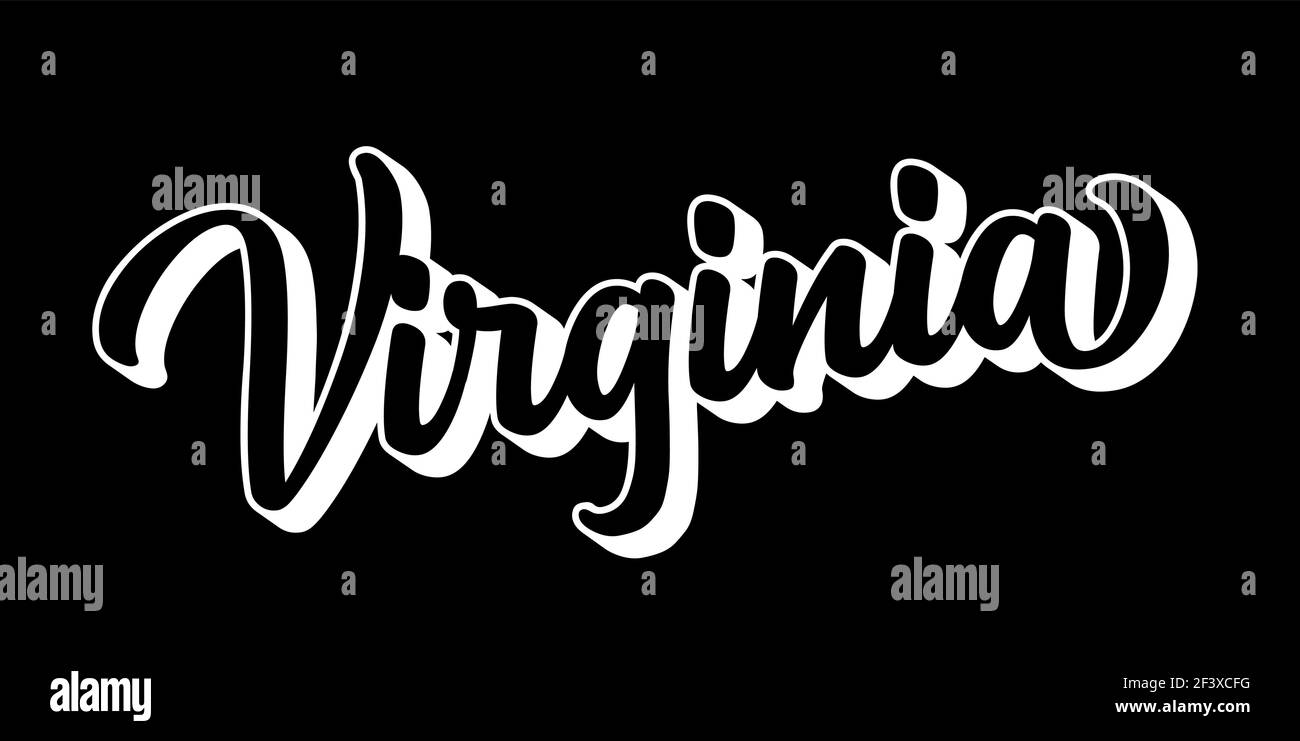 Virginia state map Black and White Stock Photos & Images - Alamy