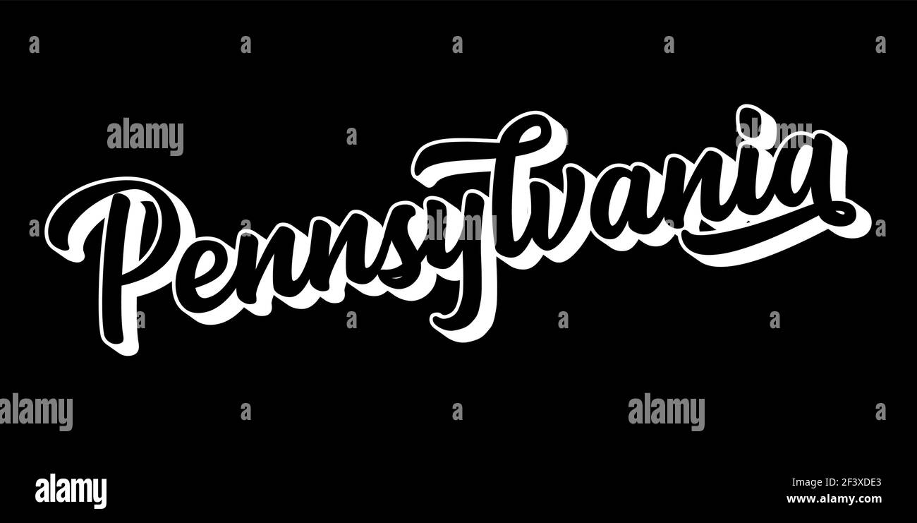 Pennsylvania map lettering Stock Vector Images - Alamy