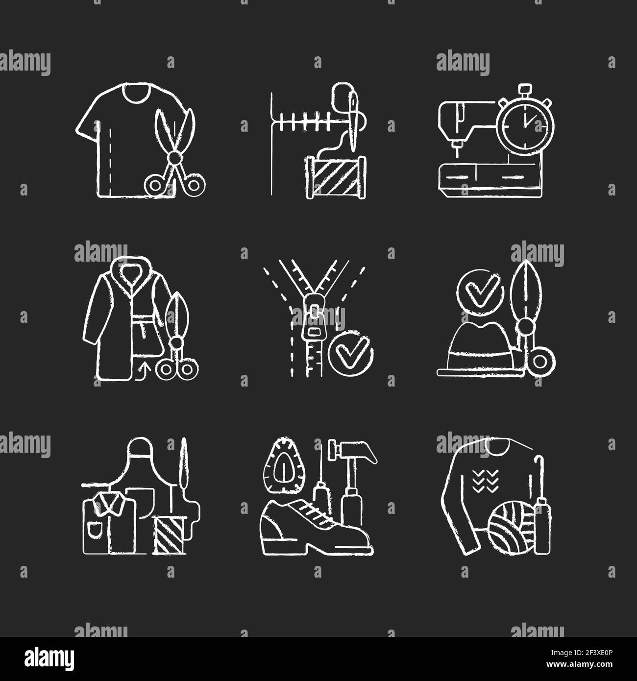 Sewing outline background machine Black and White Stock Photos & Images ...