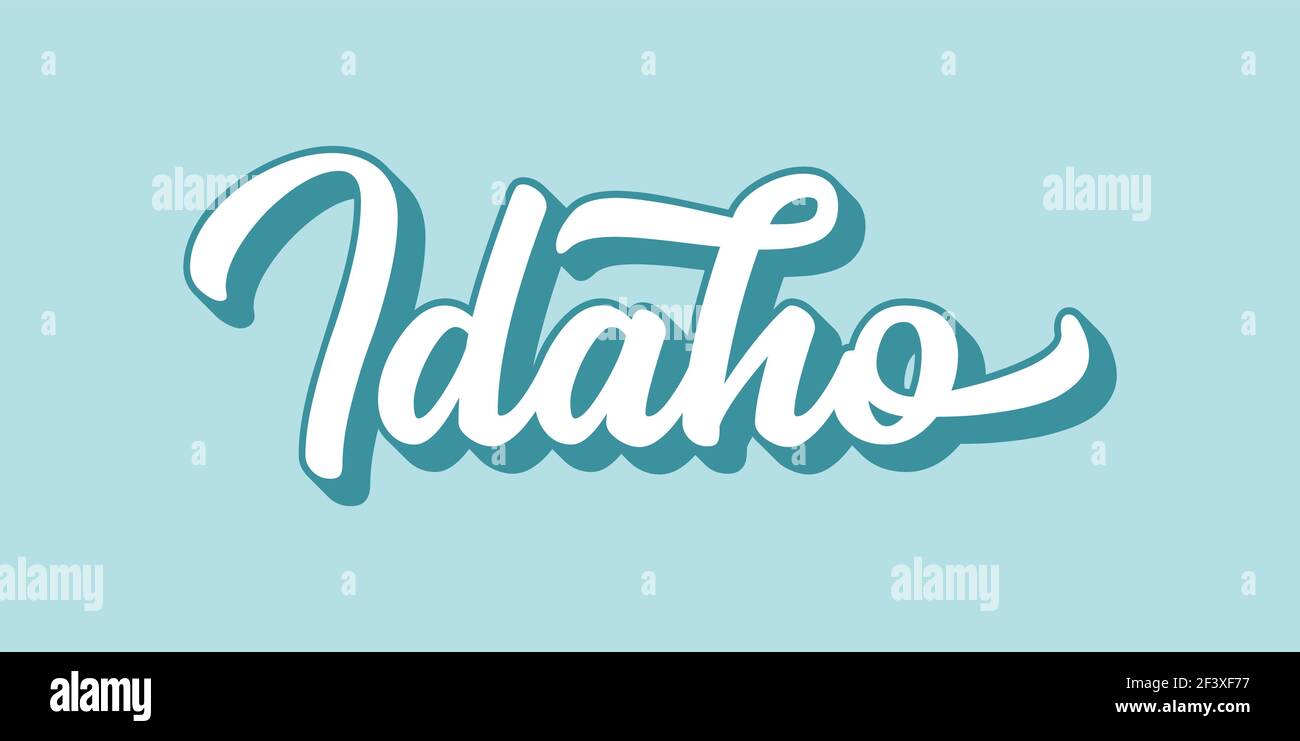 Vintage map of idaho Stock Vector Images - Alamy