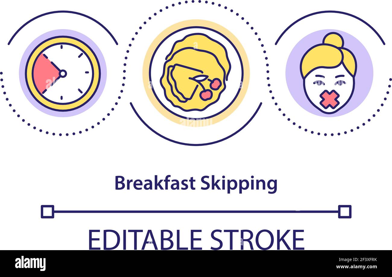 Breakfast skipping concept icon Stock Vector Image & Art - Alamy