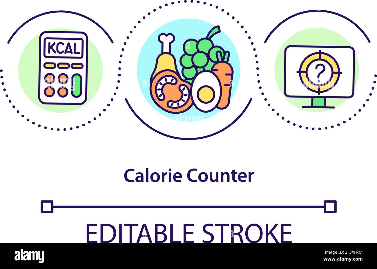 Calorie counter concept icon Stock Vector Image & Art - Alamy