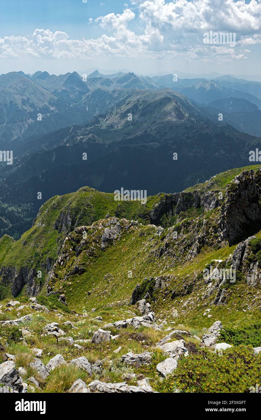 Mountain landscape on Agrafa Mountains in Thessaly, Greece Stock Photo ...