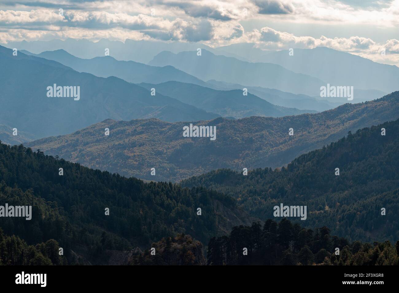 Mountain landscape on Mount Gramos in northern Greece Stock Photo - Alamy