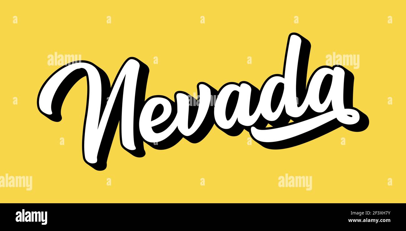 Nevada map lettering Stock Vector Images - Alamy