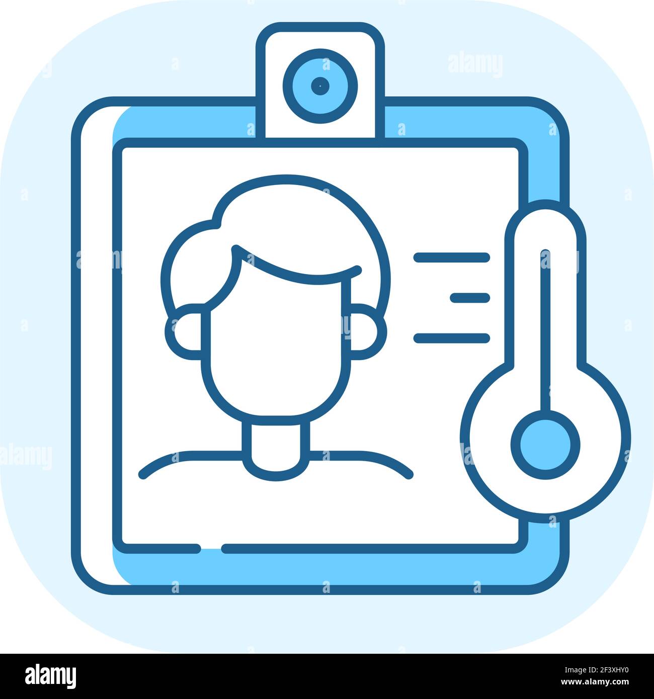 Contactless temperature screening blue RGB color icon Stock Vector ...