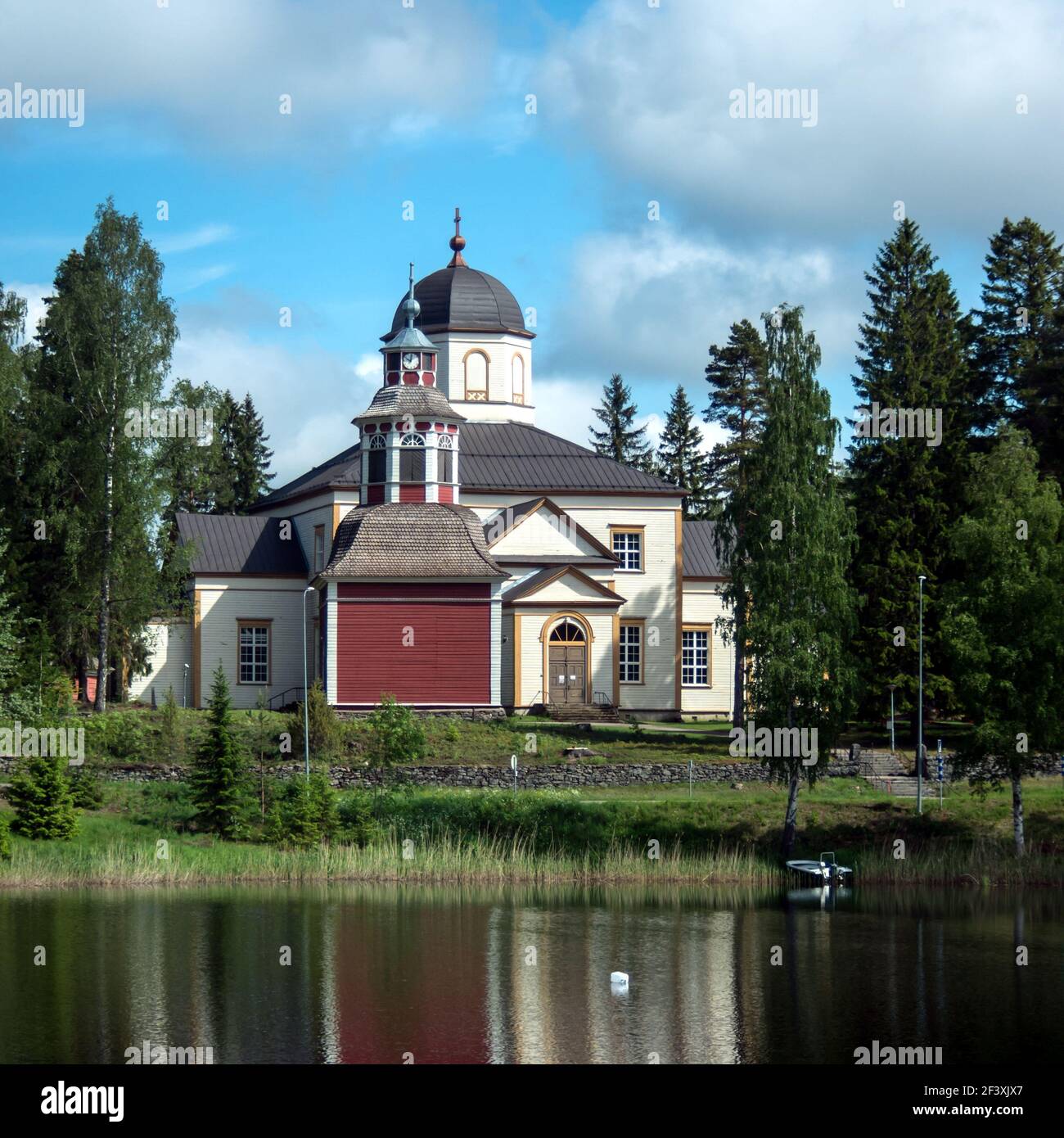 calm,Church of Sulkava Stock Photo - Alamy