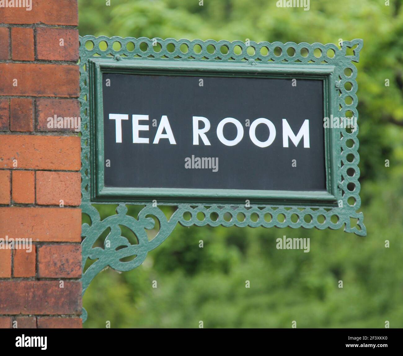 A Vintage Cast Iron Railway Platform Tea Room Sign Stock Photo - Alamy