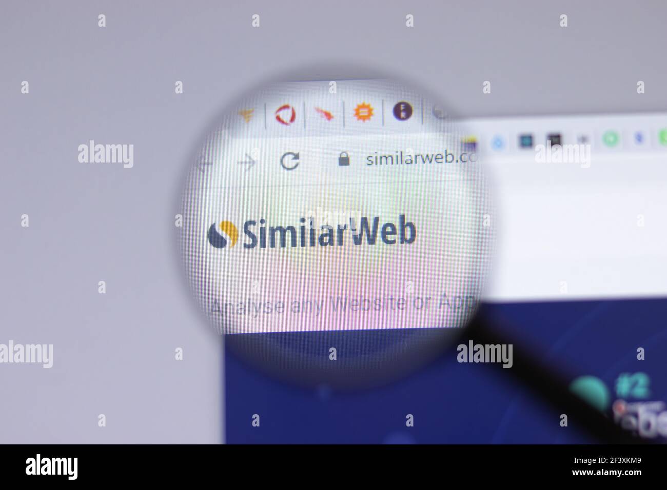 New York, USA - 18 March 2021: SimilarWeb company logo icon on website ...
