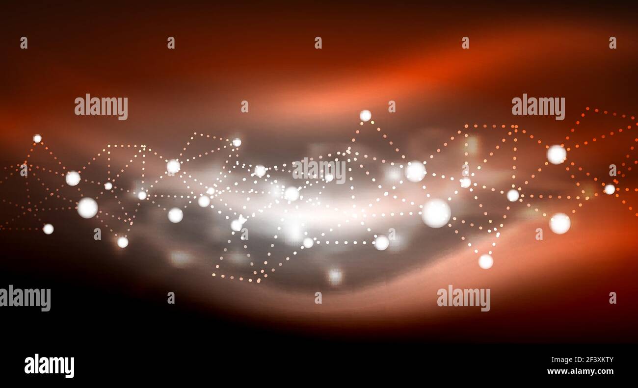Shiny stars, neon glowing digital connected light dots. Shiny stars ...