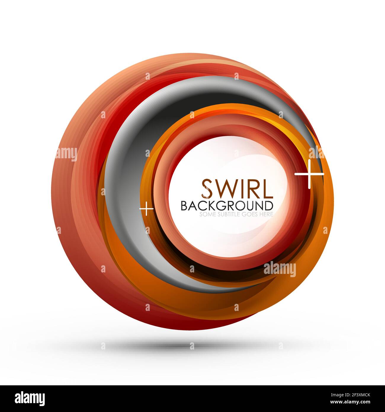 Spiral swirl flowing lines 3d vector abstract background. Spiral swirl ...