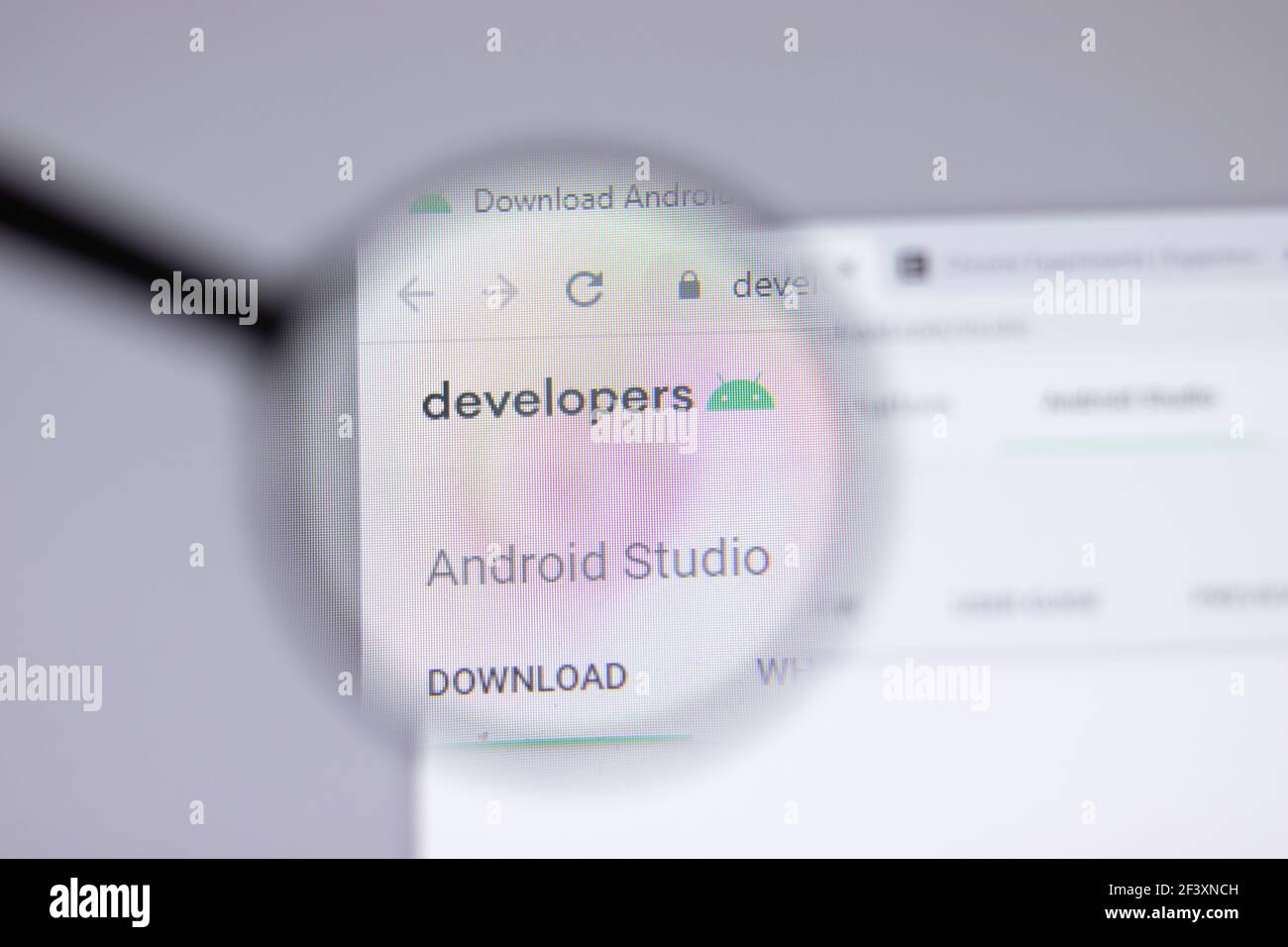 New York, USA - 18 March 2021: Android Studio developers company logo ...