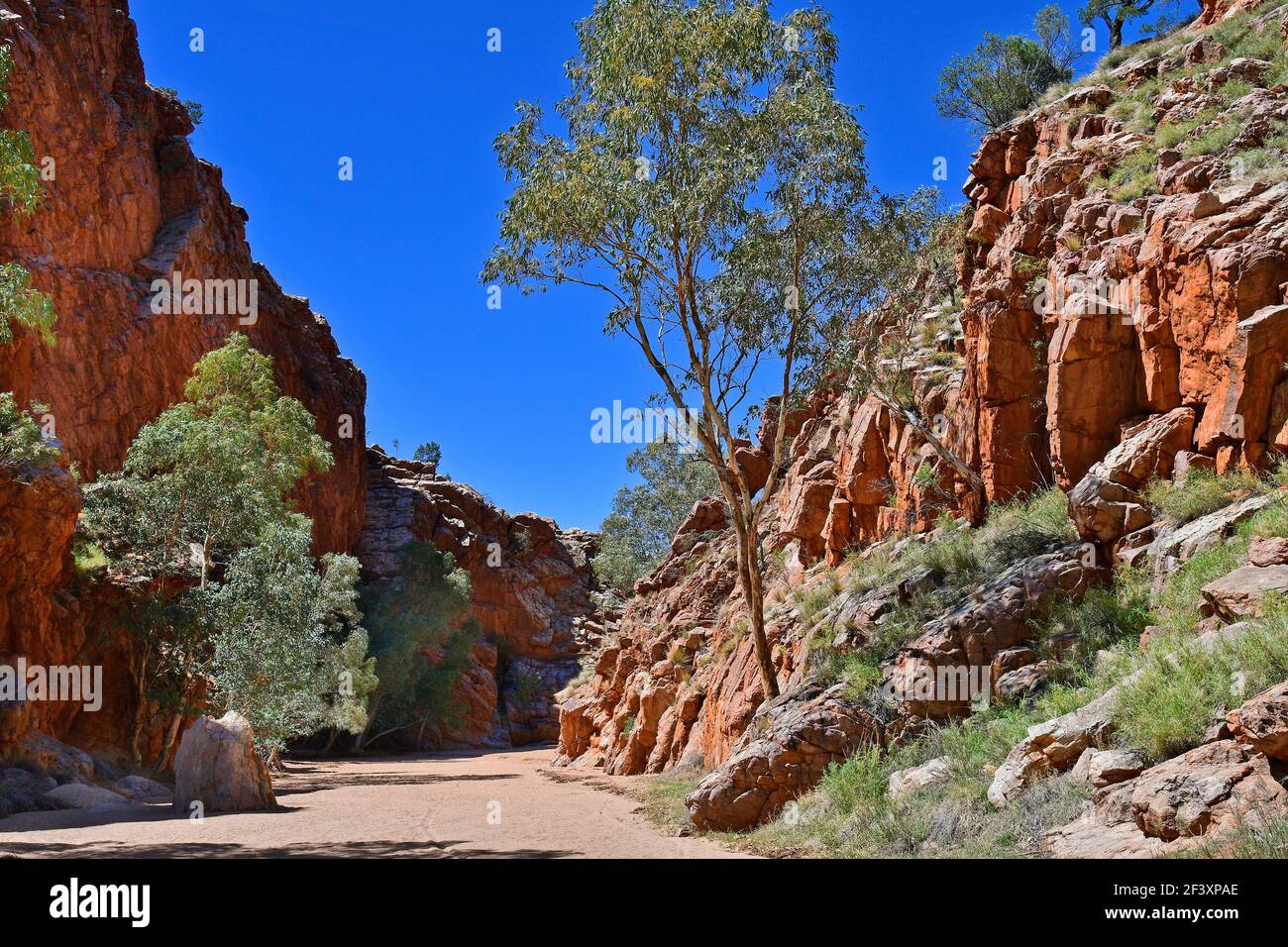 Australia, NT, Emily Gap in East McDonnell Range national park Stock ...