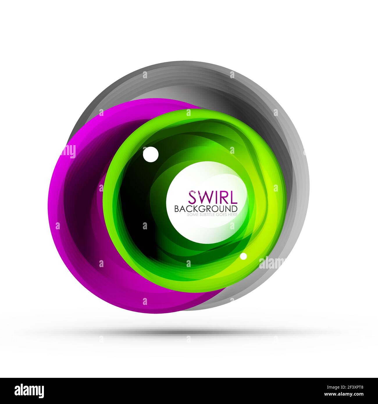 Spiral swirl flowing lines 3d vector abstract digital motion background ...