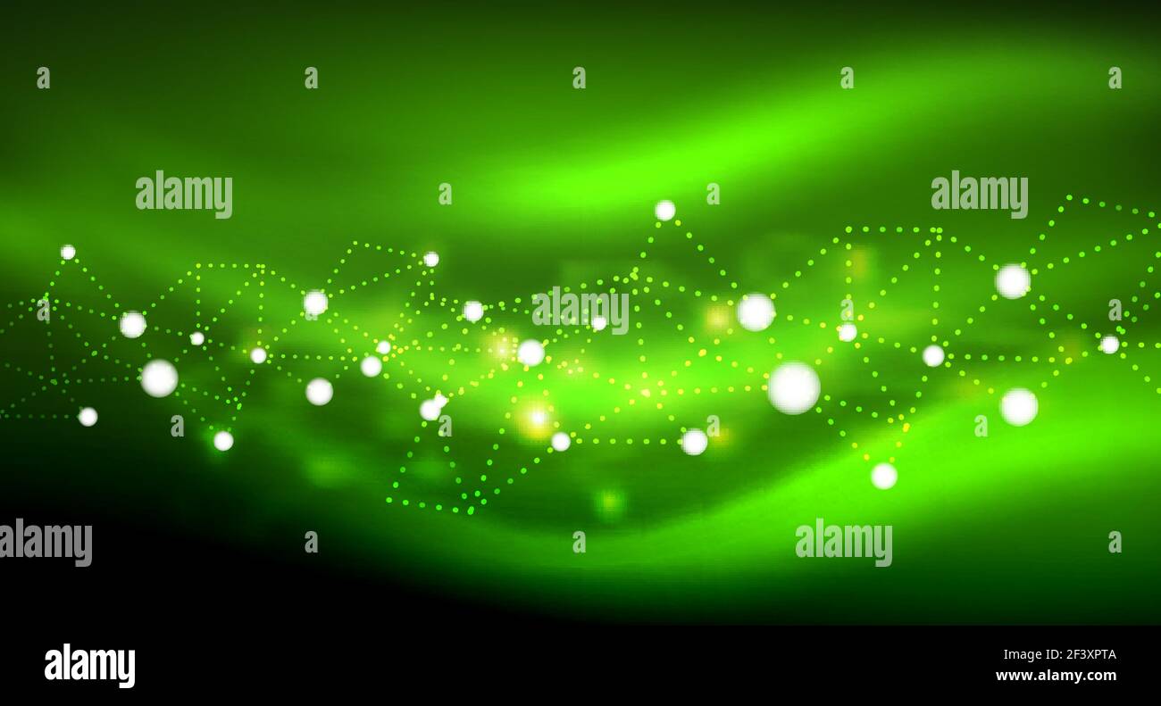Shiny stars, neon glowing digital connected light dots. Shiny stars ...