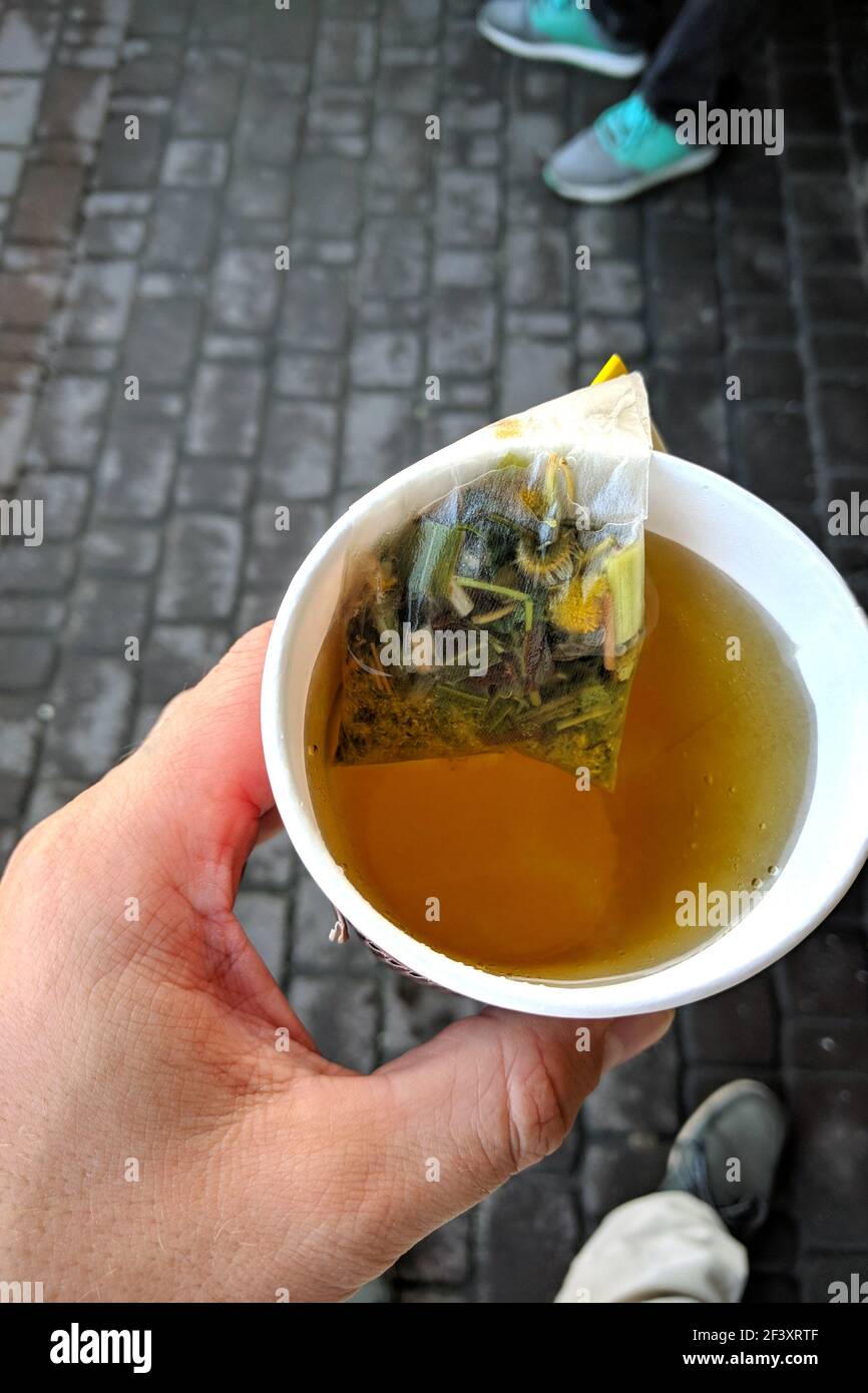 Herbal tea concept hand holding hi-res stock photography and images - Alamy