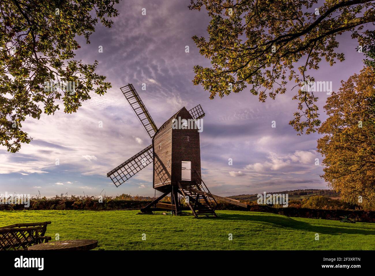 Open trestle post mill hi-res stock photography and images - Alamy