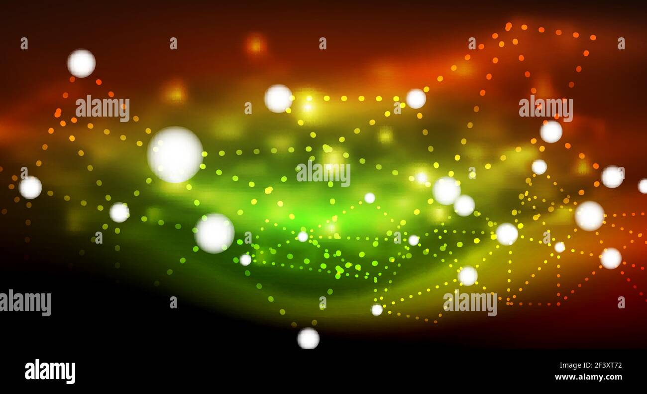 Shiny stars, neon glowing digital connected light dots. Shiny stars ...