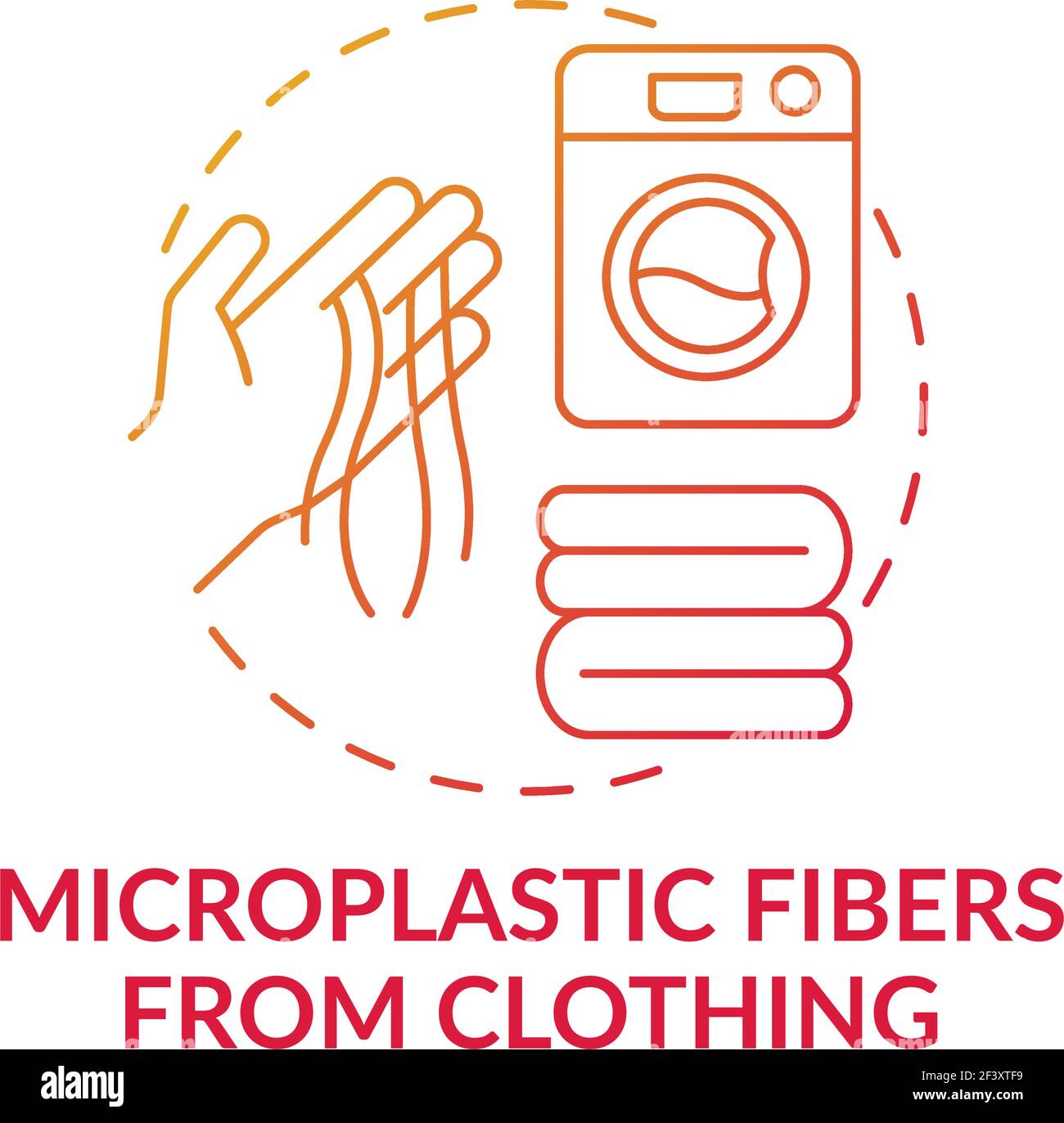 Microplastic fibers from clothing concept icon Stock Vector Image & Art ...