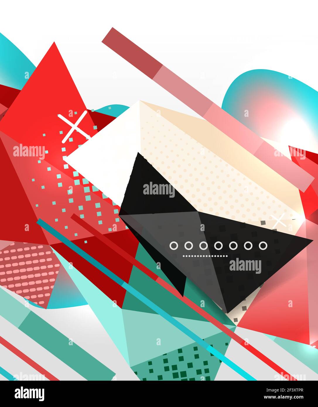 Abstract geometric background, polygonal triangle elements, lines and ...