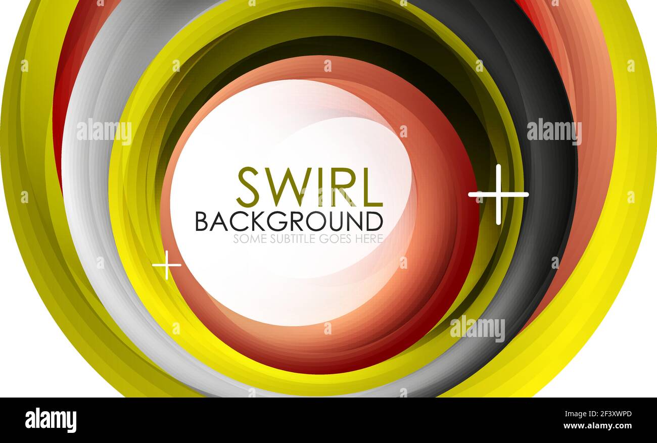 Spiral swirl flowing lines 3d vector abstract background. Spiral swirl ...