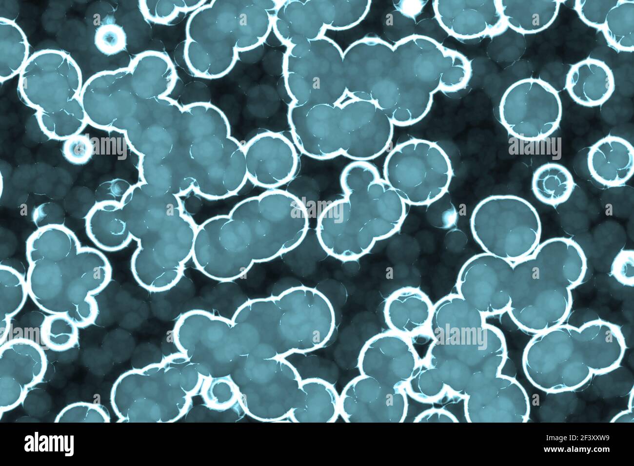 modern artistic light blue a lot biological cells digital graphic ...