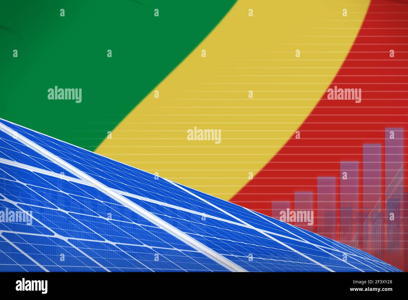 Congo solar energy power digital graph concept - renewable energy ...