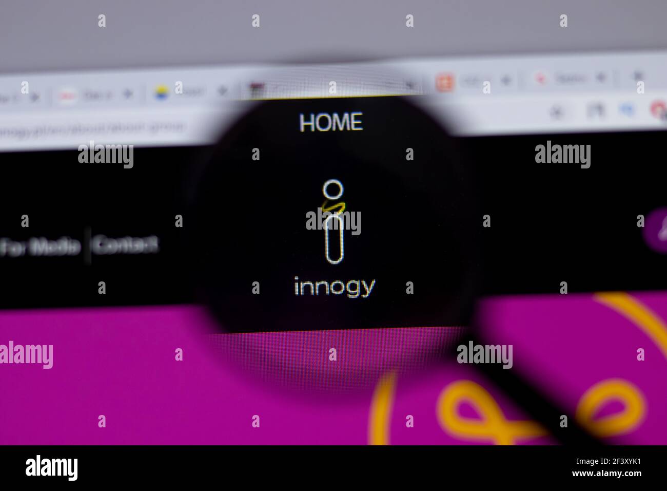 New York, USA - 18 March 2021: Innogy company logo icon on website ...