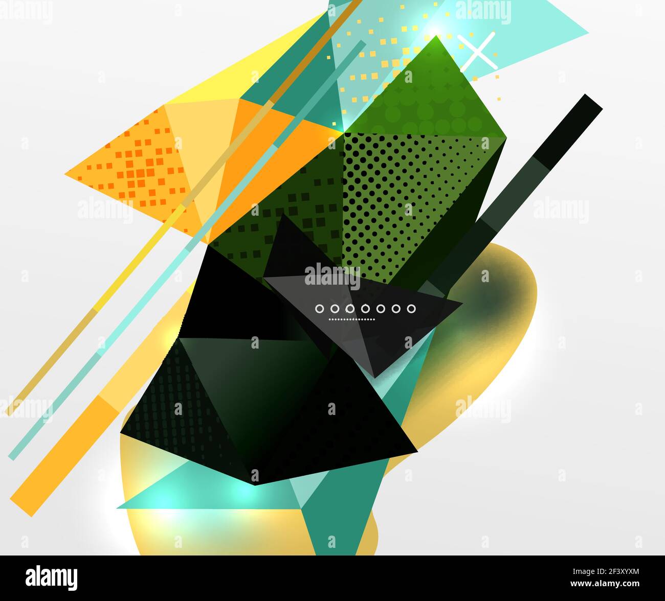Abstract geometric background, polygonal triangle elements, lines and ...