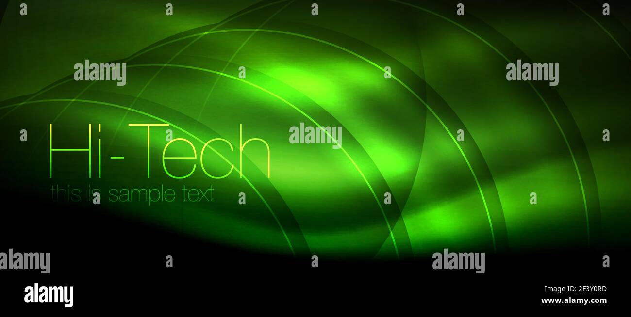 Glossy light effect neon glowing waves, shiny lights. Glossy light ...