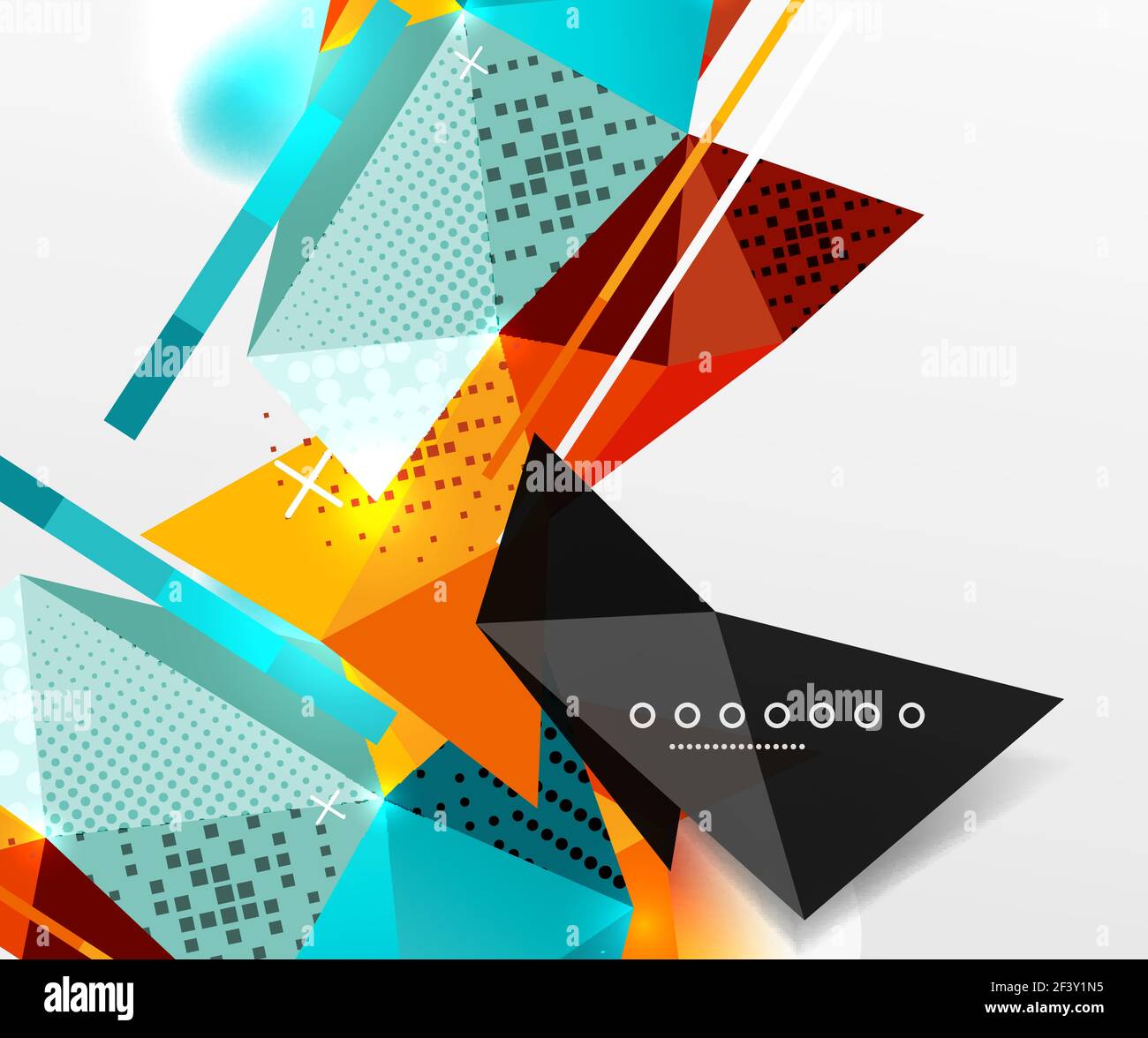 Abstract geometric background, polygonal triangle elements, lines and ...
