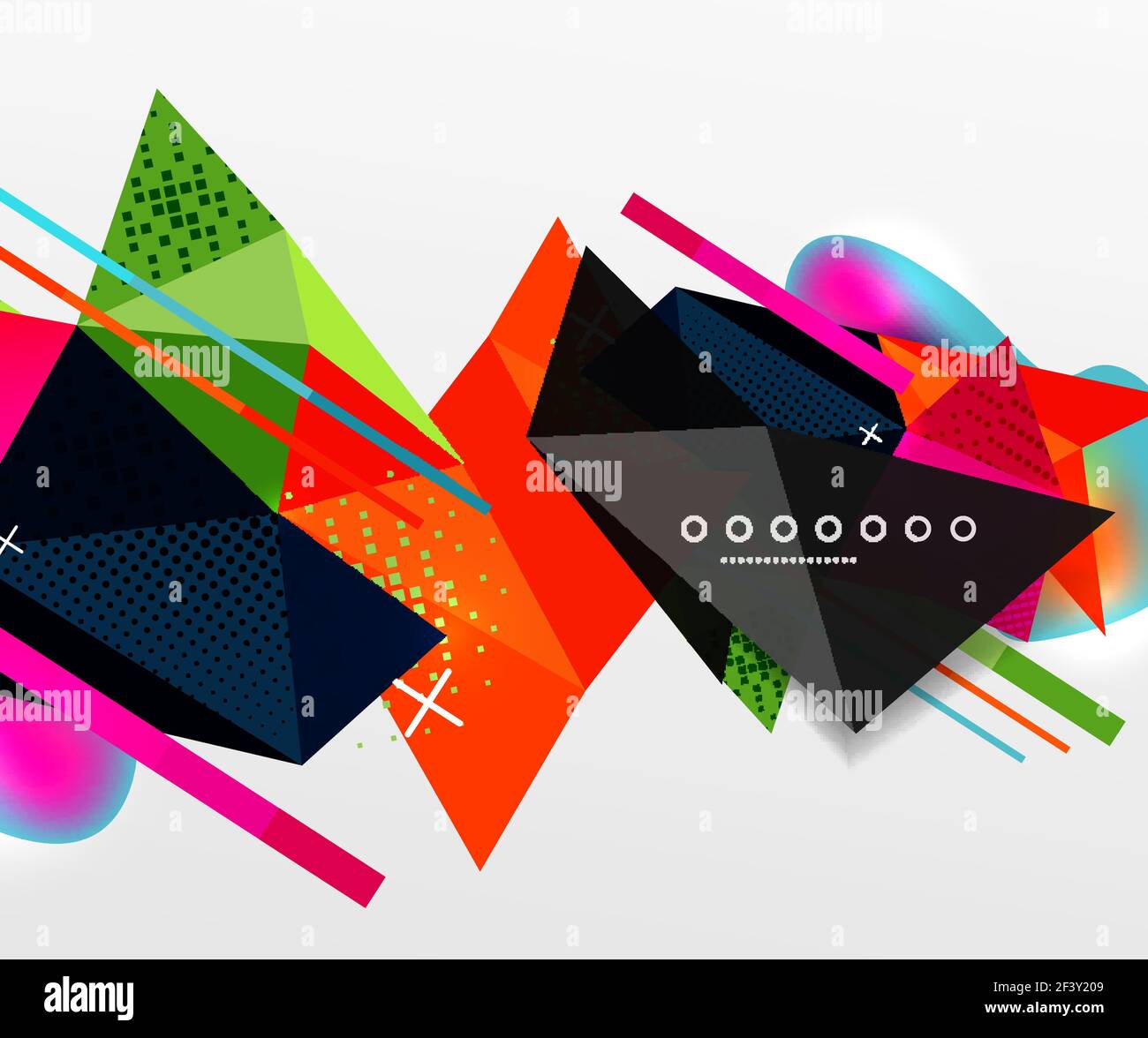 Abstract geometric background, polygonal triangle elements, lines and ...