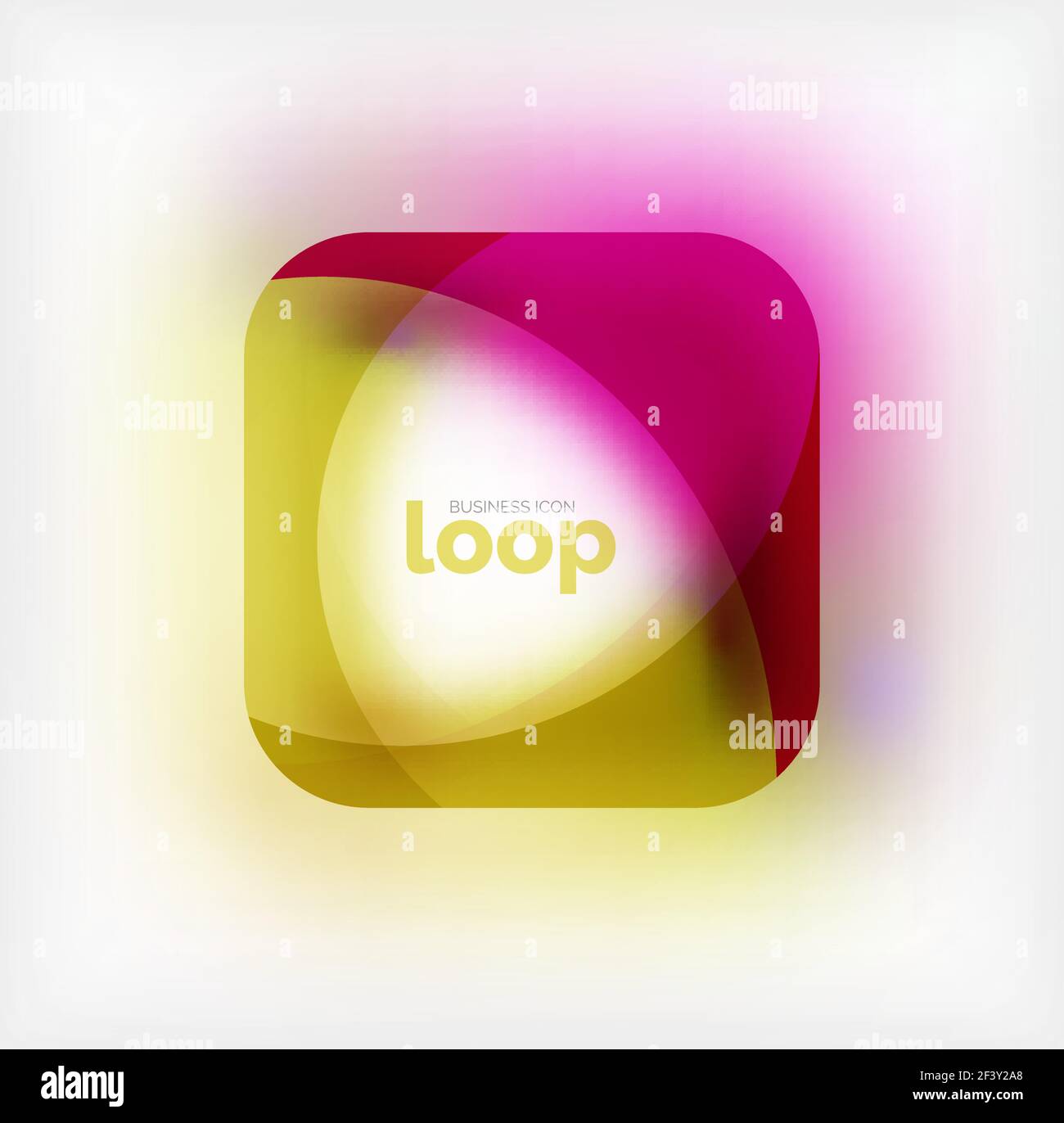 Vector square loop business symbol, geometric icon created of waves ...